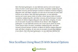 Nice Scrollbars Using React JS With Several Options | Good Selects